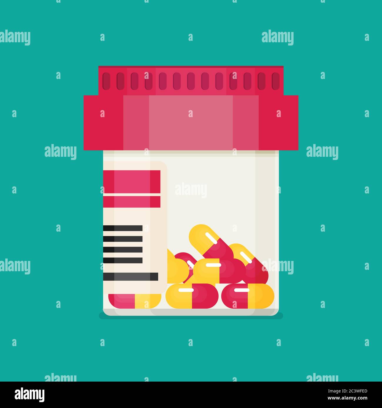 Vector pill bottle with capsule pills Stock Vector Image & Art - Alamy