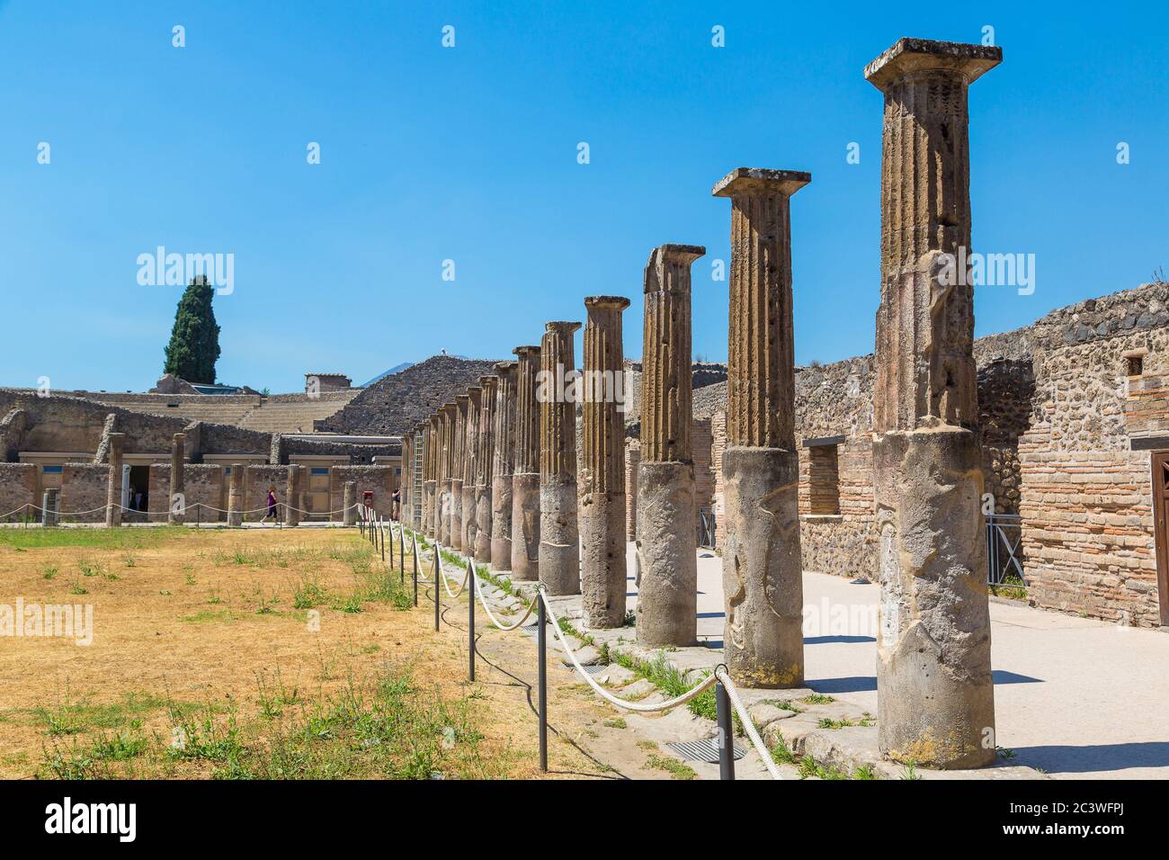 Pompeii city destroyed in 79BC by the eruption of volcano Vesuvius ...