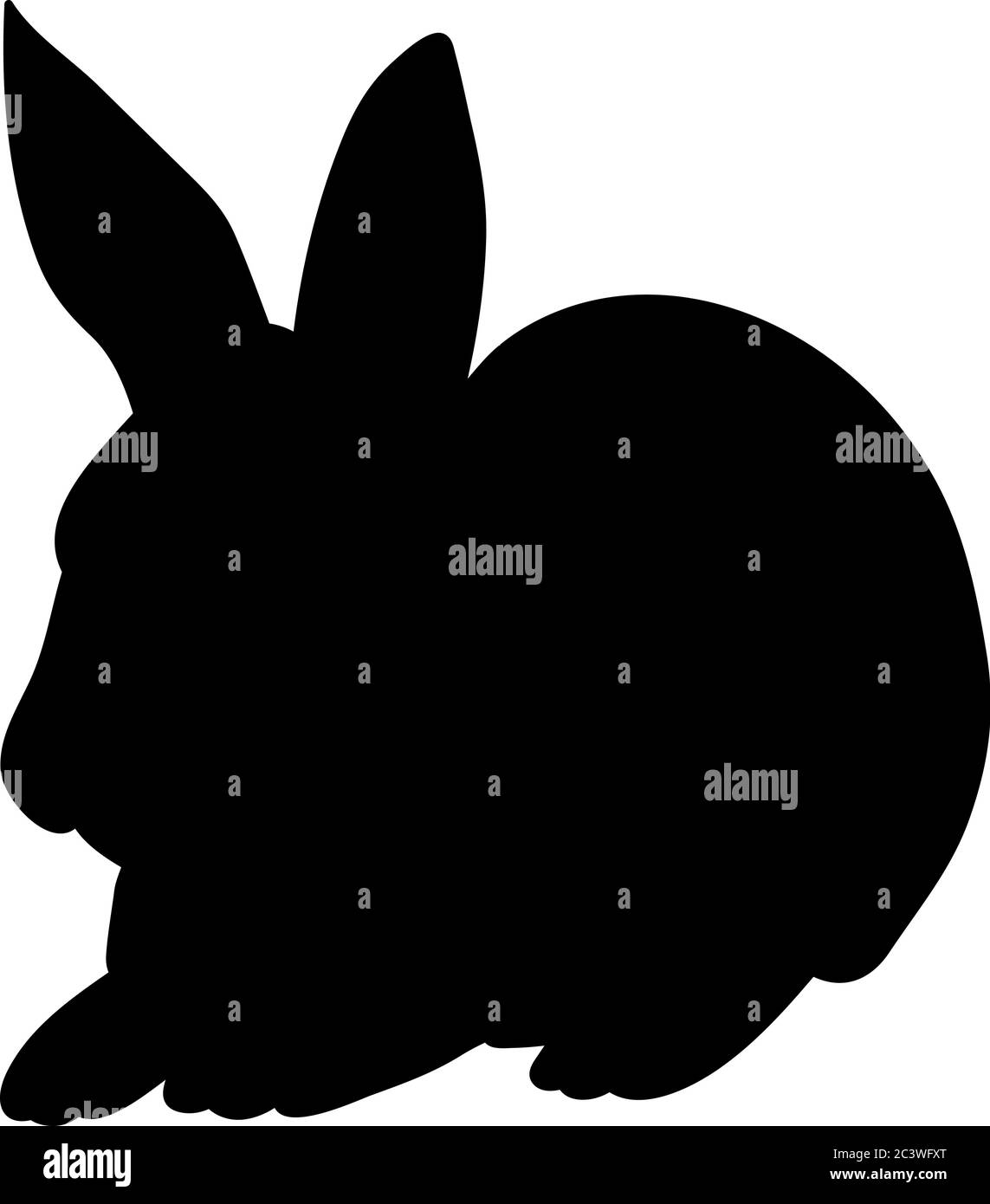 isolated silhouette of a rabbit Stock Vector Image & Art - Alamy