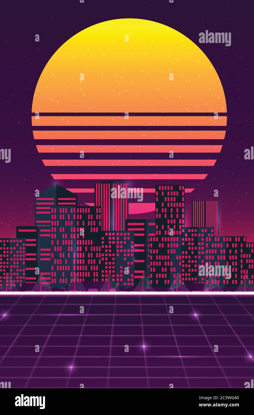 Retro futuristic vector background Stock Vector Image & Art - Alamy