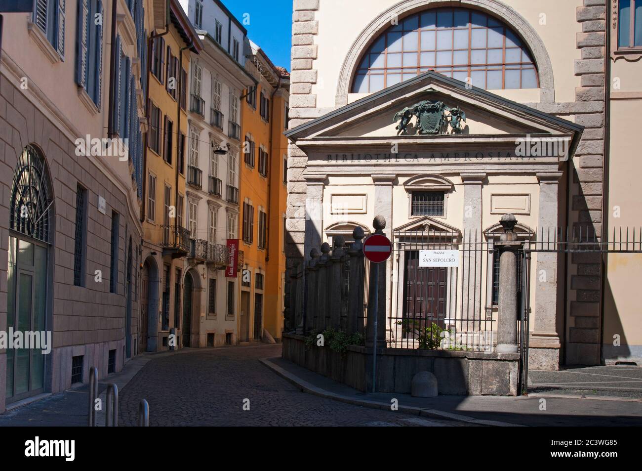 Italy, Lombardy, Milan, Piazza San Sepolcro Square, Biblioteca ...