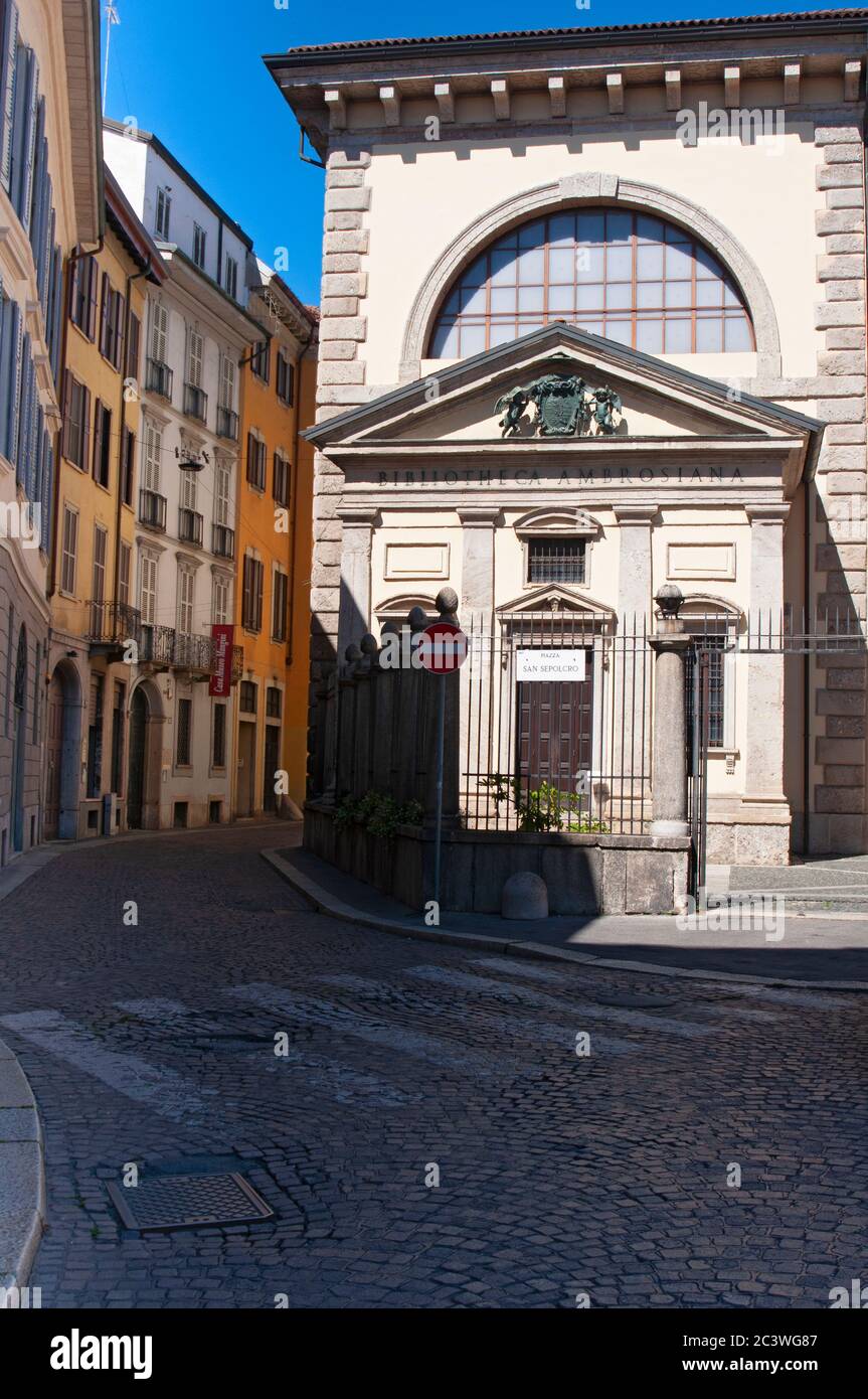 Italy, Lombardy, Milan, Piazza San Sepolcro Square, Biblioteca ...