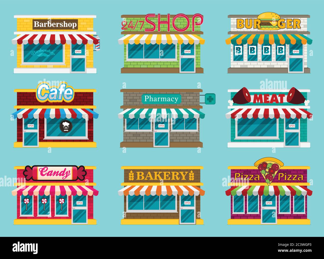 Shops vector vectors hi-res stock photography and images - Alamy