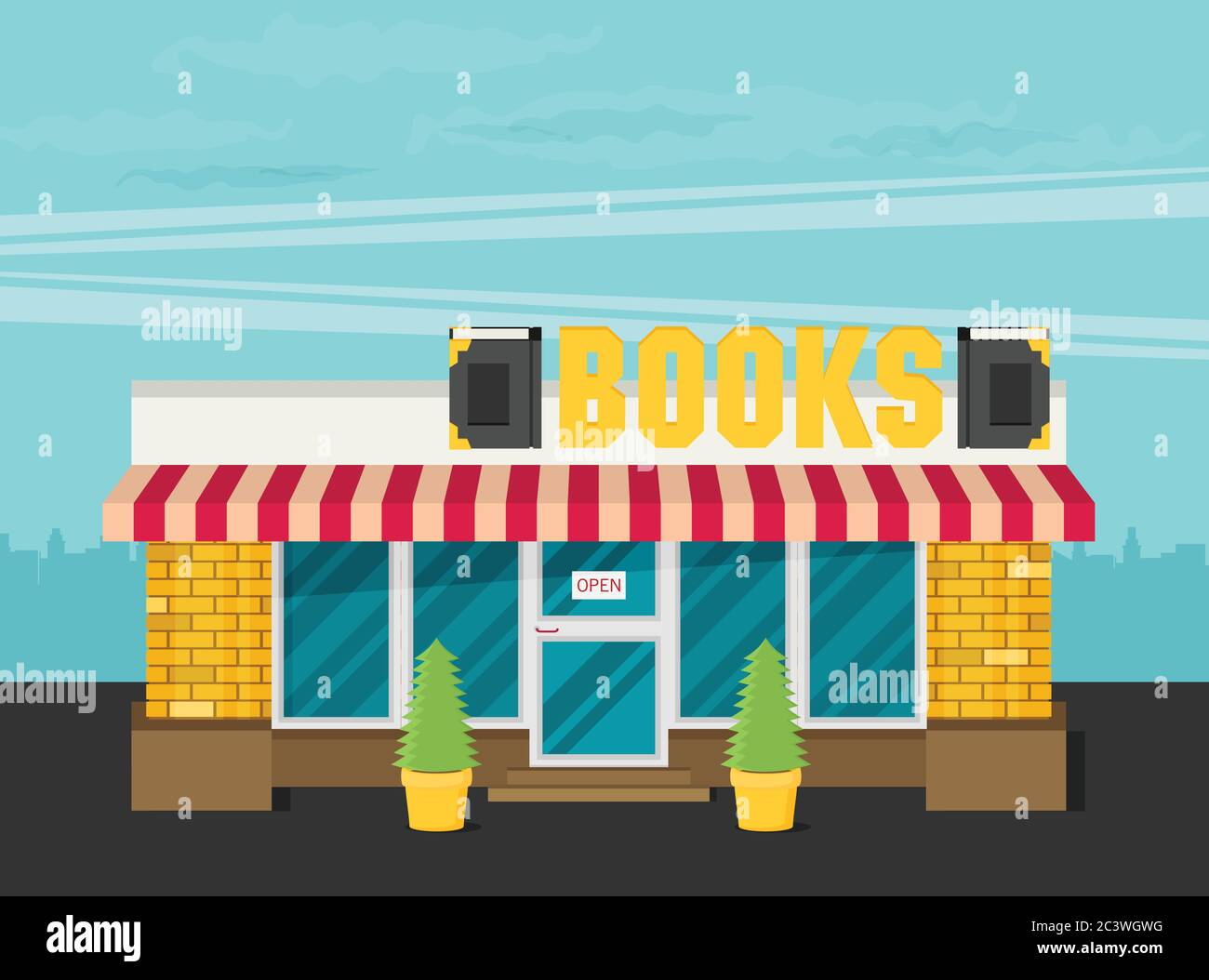 Bookshop exterior Stock Vector Images - Alamy