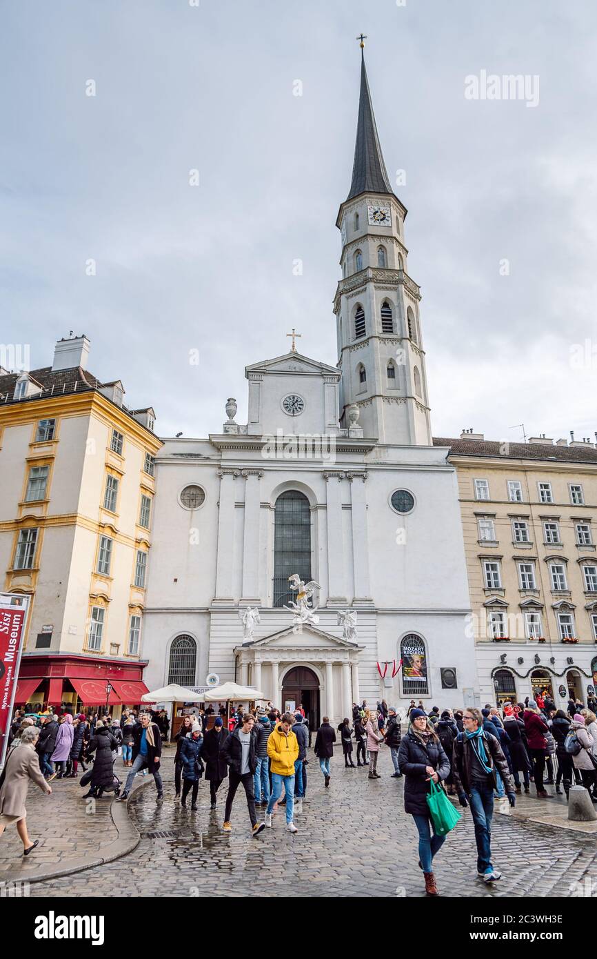 View of Saint Michael Church ( Michaelerkirche) one of the oldest ...