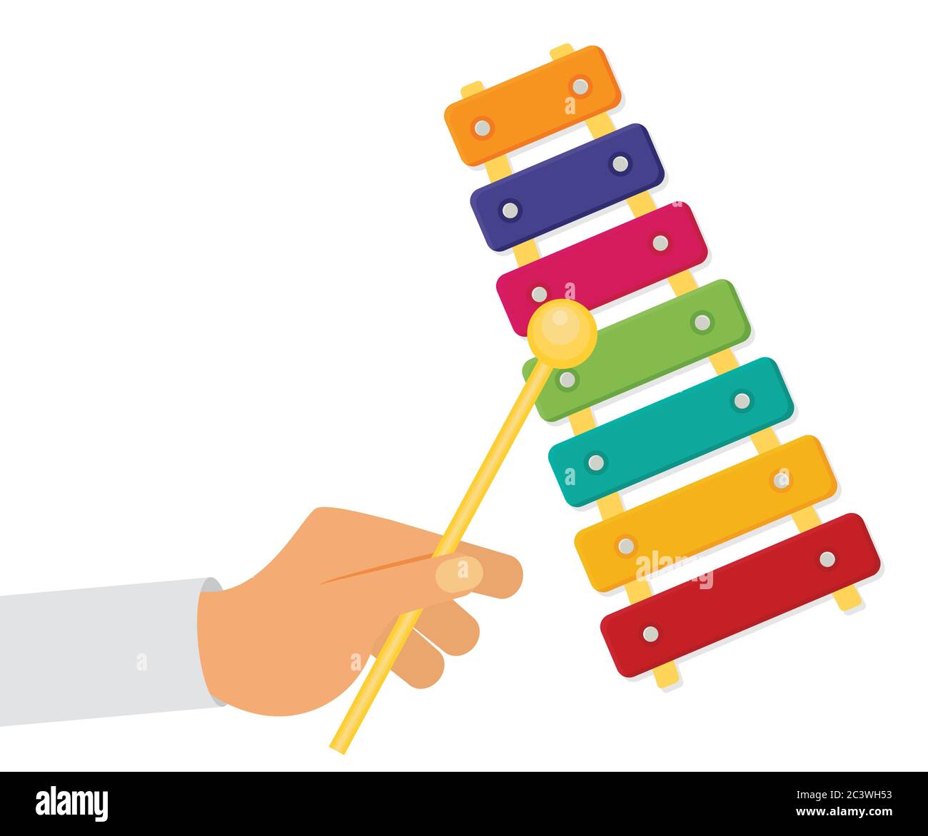 Flat vector Colorful xylophone toy Stock Vector Image & Art - Alamy