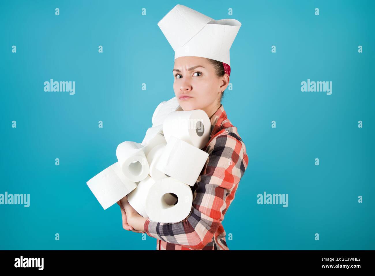 Woman toilet paper hi-res stock photography and images - Alamy