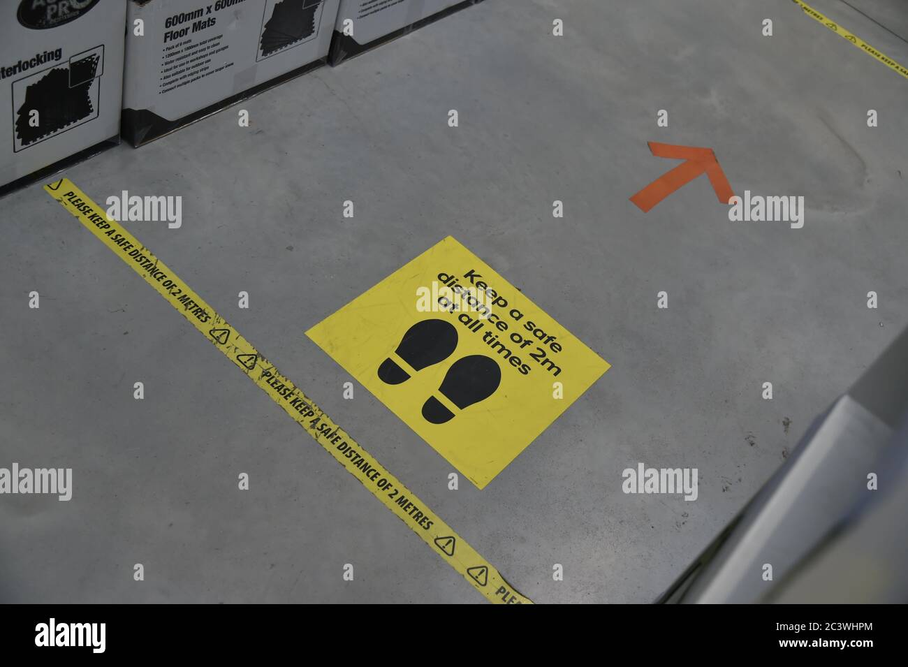 Cover 19 safety signs Stock Photo - Alamy