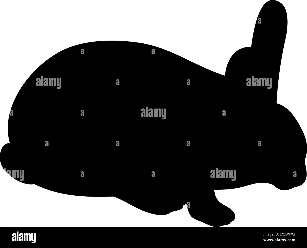 vector, isolated silhouette of a rabbit Stock Vector Image & Art - Alamy