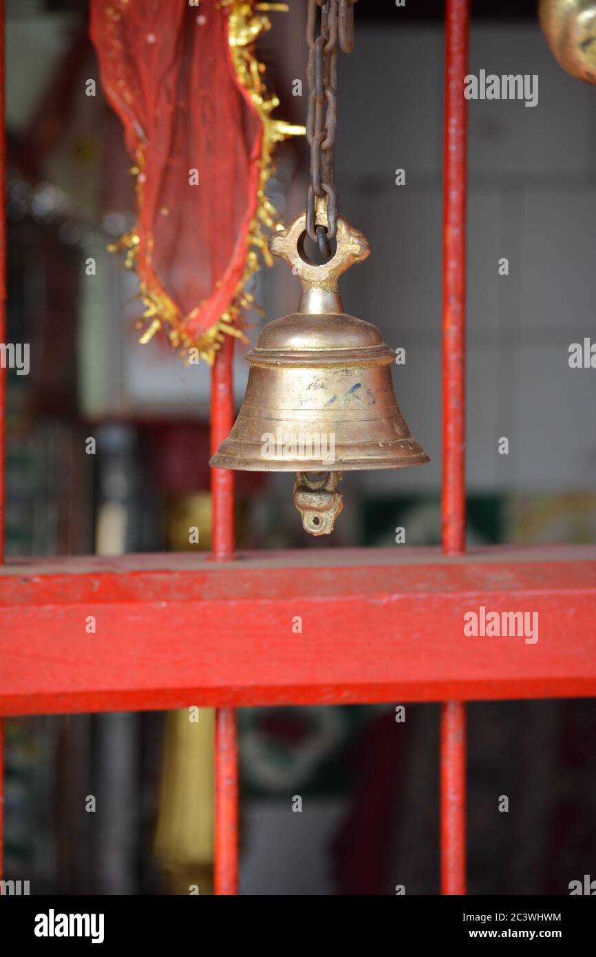 Indian hindu temple bell hi-res stock photography and images - Alamy