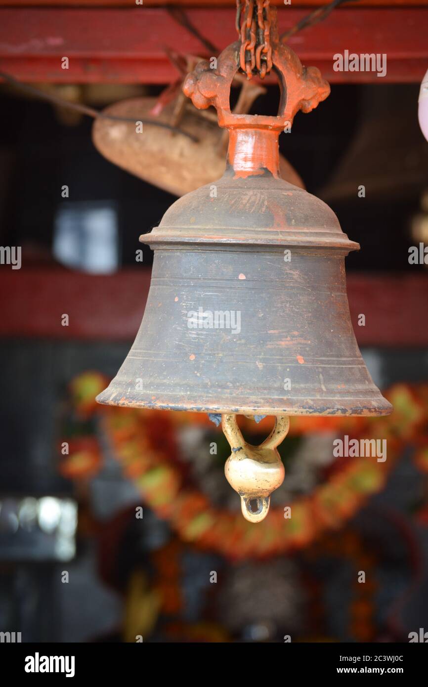 Indian spirituality bell temple hi-res stock photography and images - Alamy