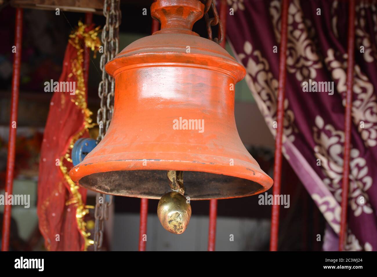 Indian hindu temple bell hi-res stock photography and images - Alamy