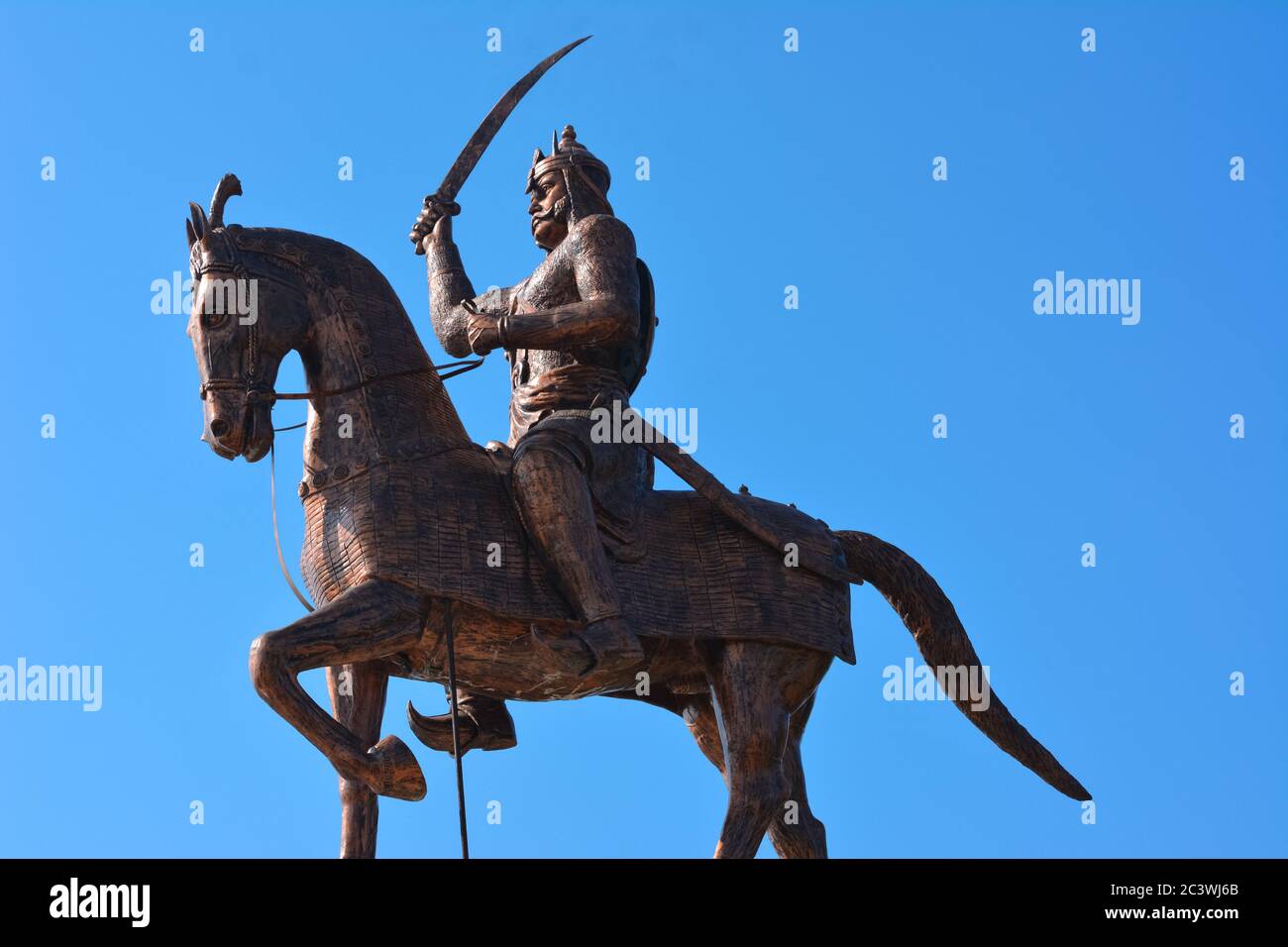 Statue of Maharaja Chhatrasal, Nowgong, Madhya Pradesh, India Stock ...