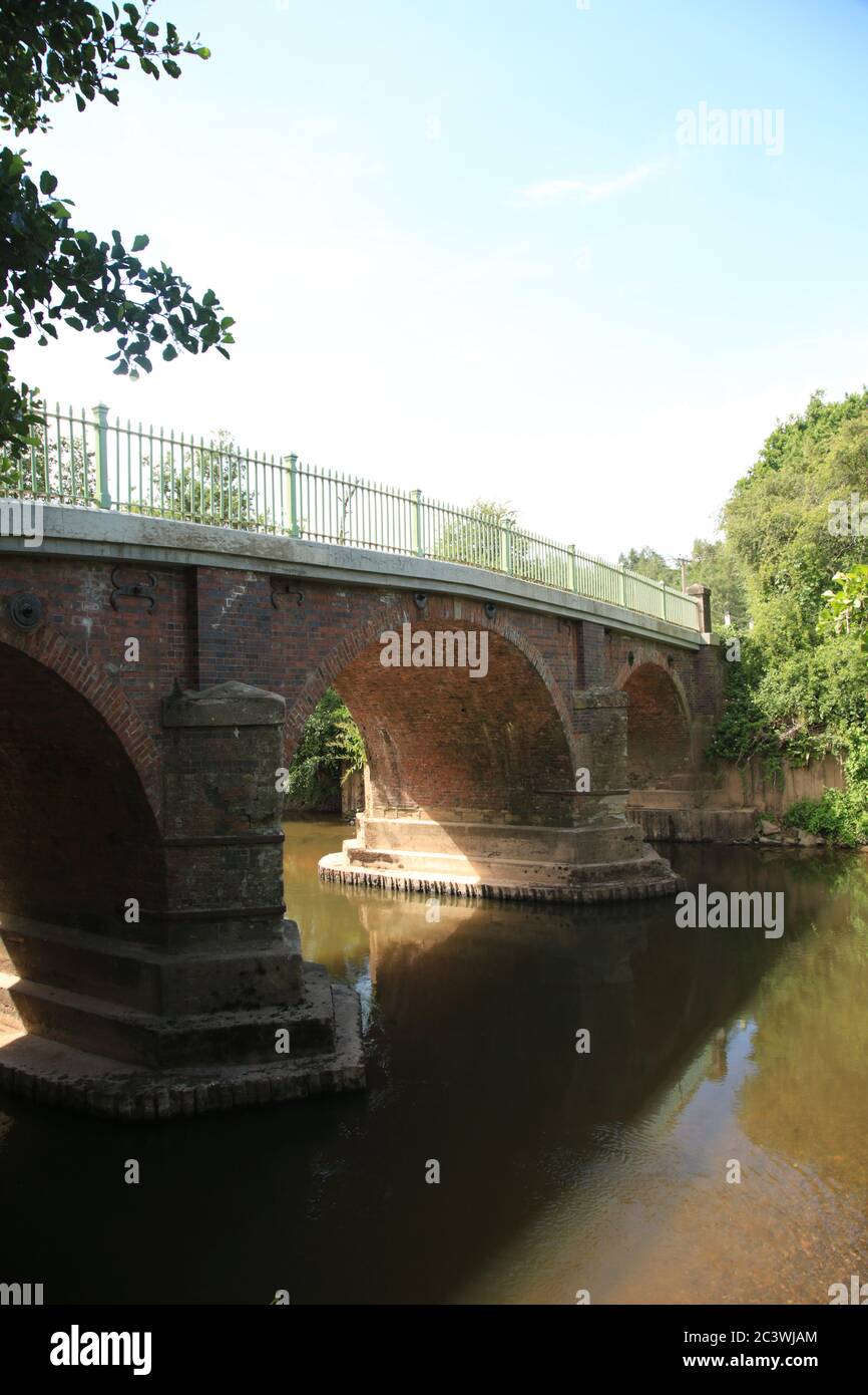 Ham bridge over the river Teme near Clifton upon Teme, Worcestershire ...