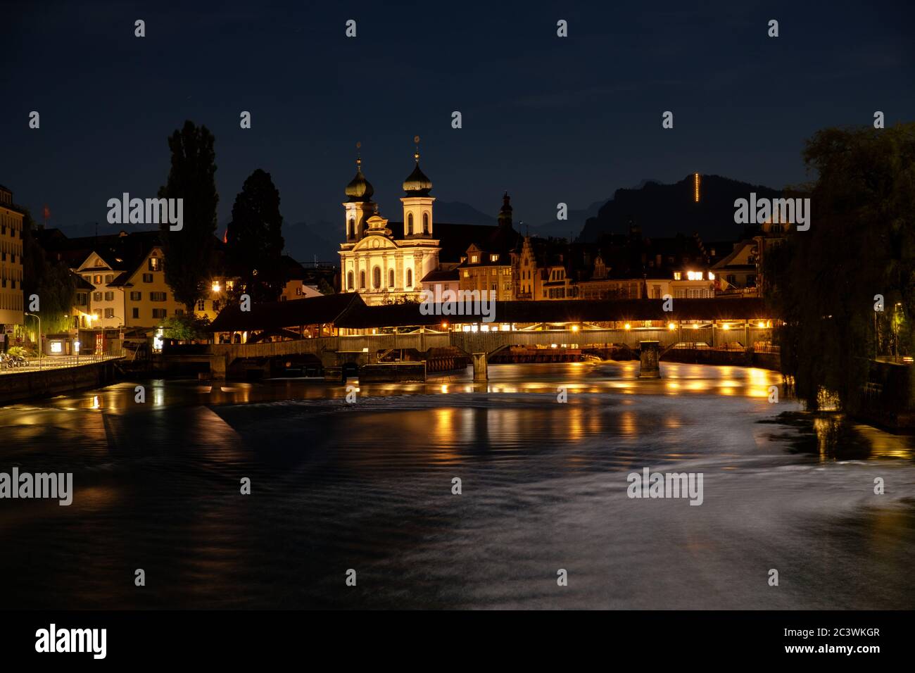 lucerne at night Stock Photo - Alamy