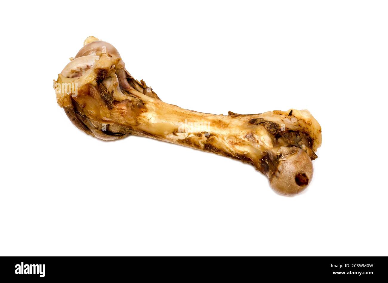 Smoked bone dog on a white background. Natural chewing treats for ...