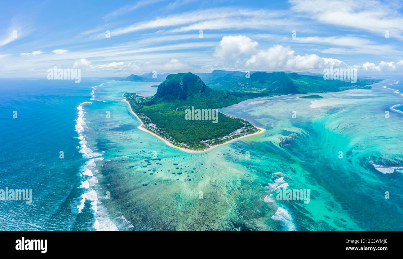 Underwater Waterfall Le Morne Brabant High Resolution Stock Photography ...