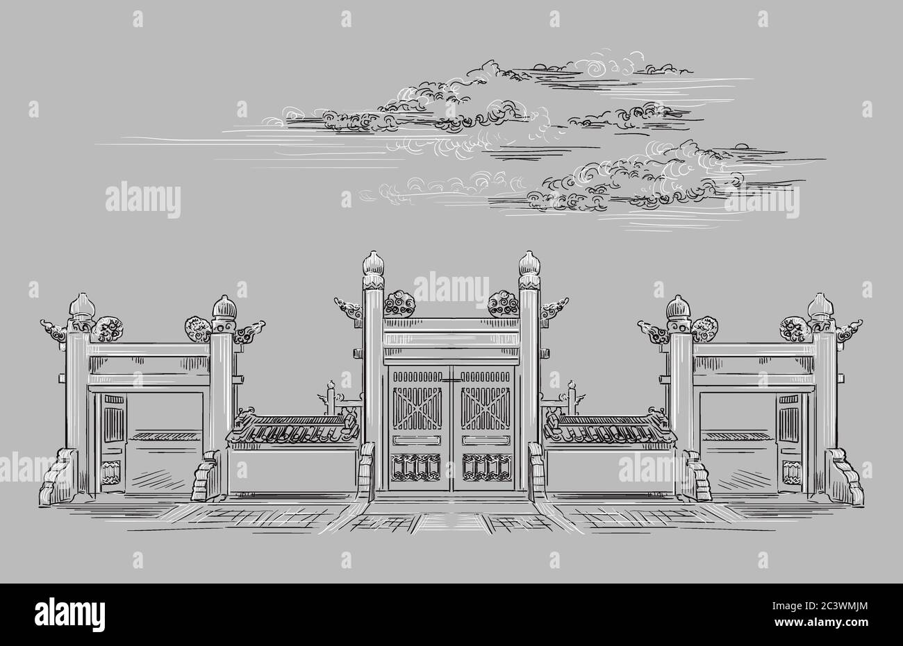 Gates of heaven engraving hi-res stock photography and images - Alamy