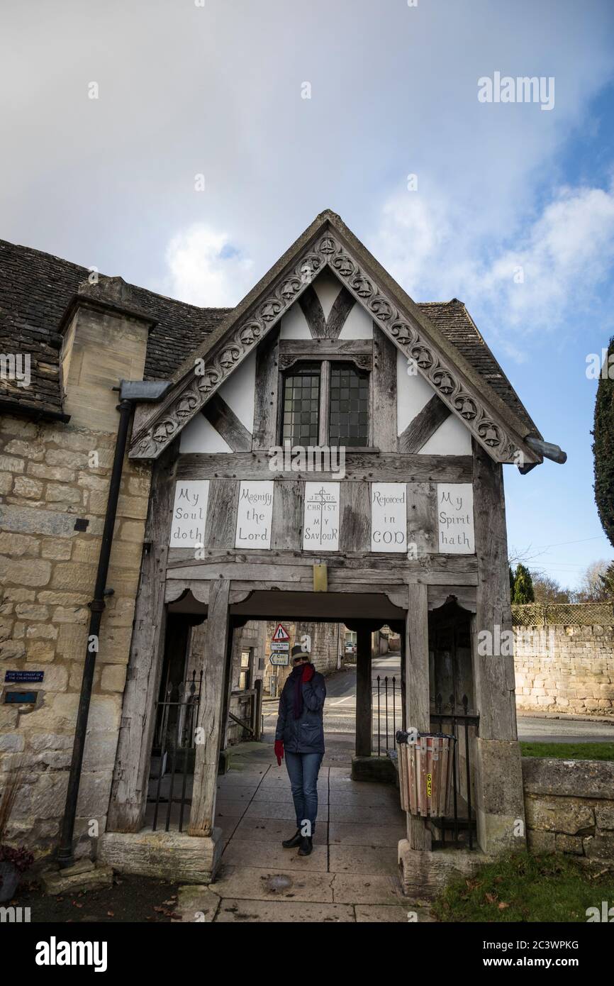 Built in 1901 from salvaged timbers, the half-timbered lych-gate ...
