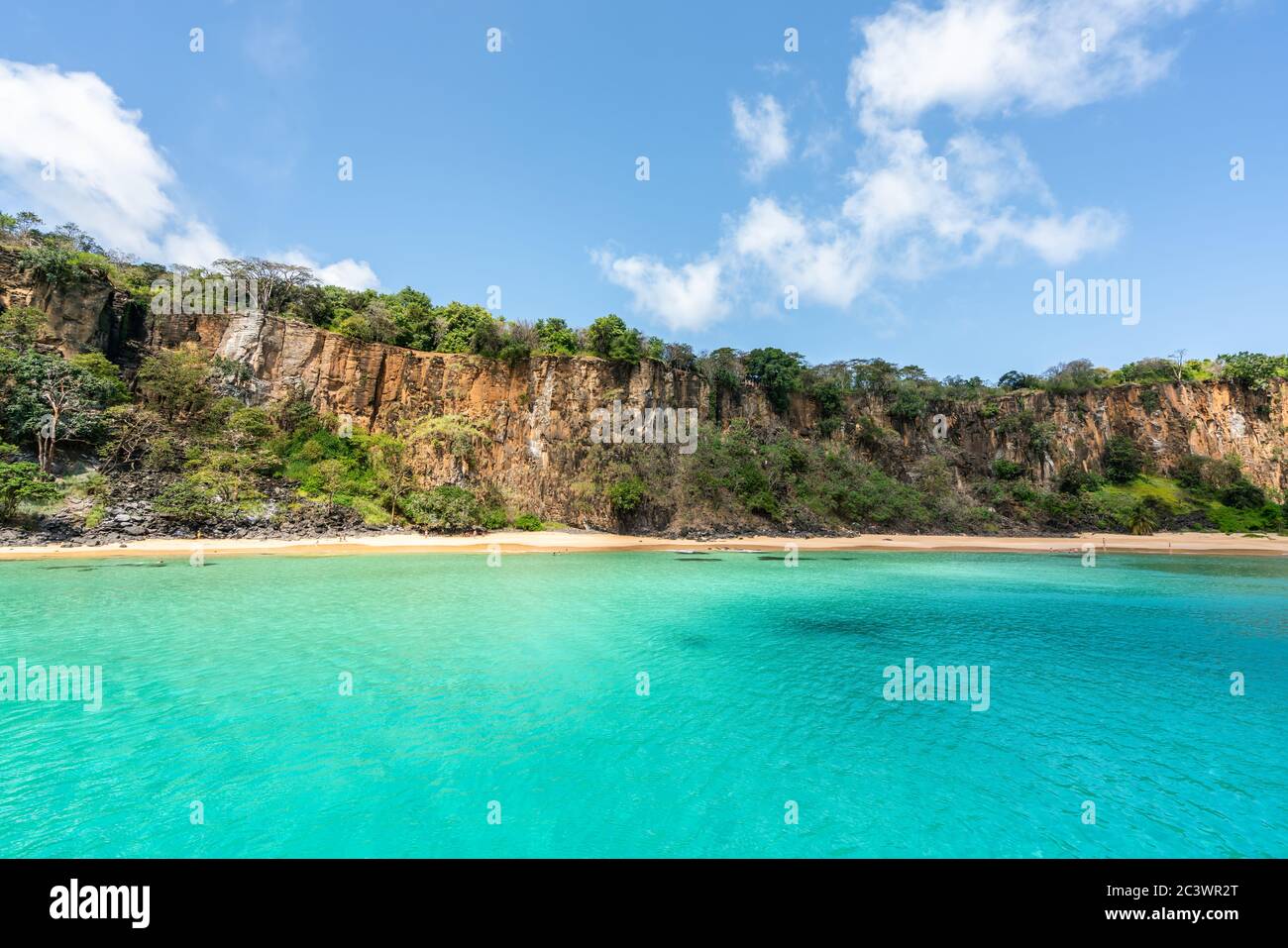 The Beautiful view of Sancho Beach from the sea, with turquoise clear ...