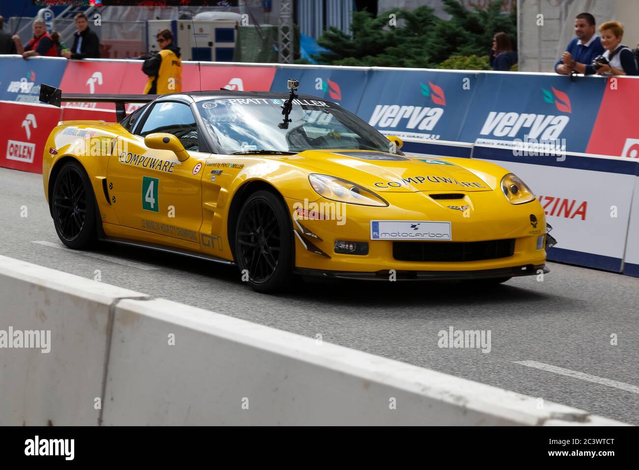 Warsaw, Poland - September 15, 2012: Racing car, Chevrolet Corvette GT1 ...