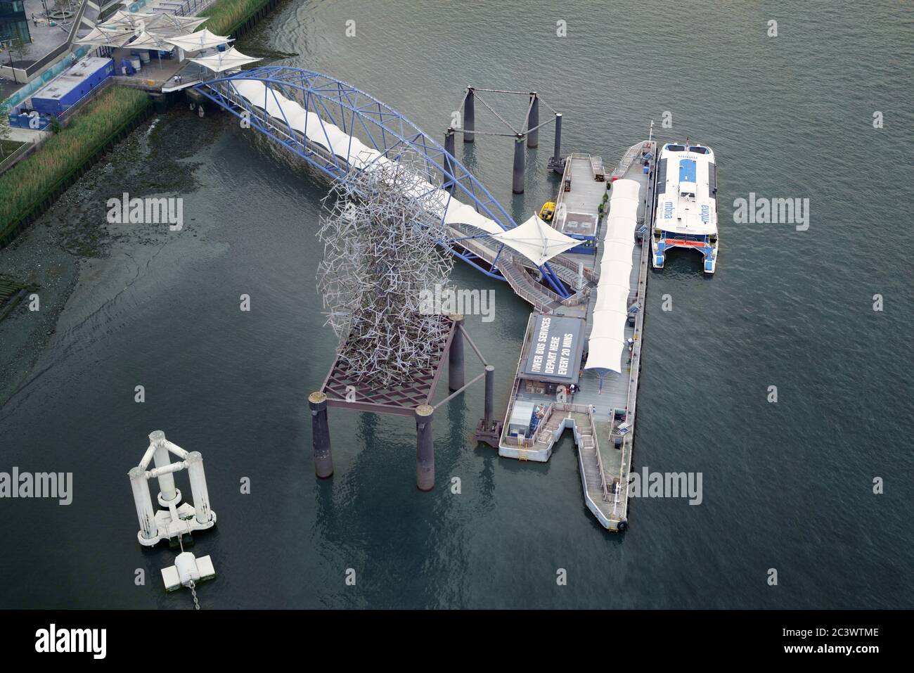Aerial view north greenwich pier hi-res stock photography and images ...