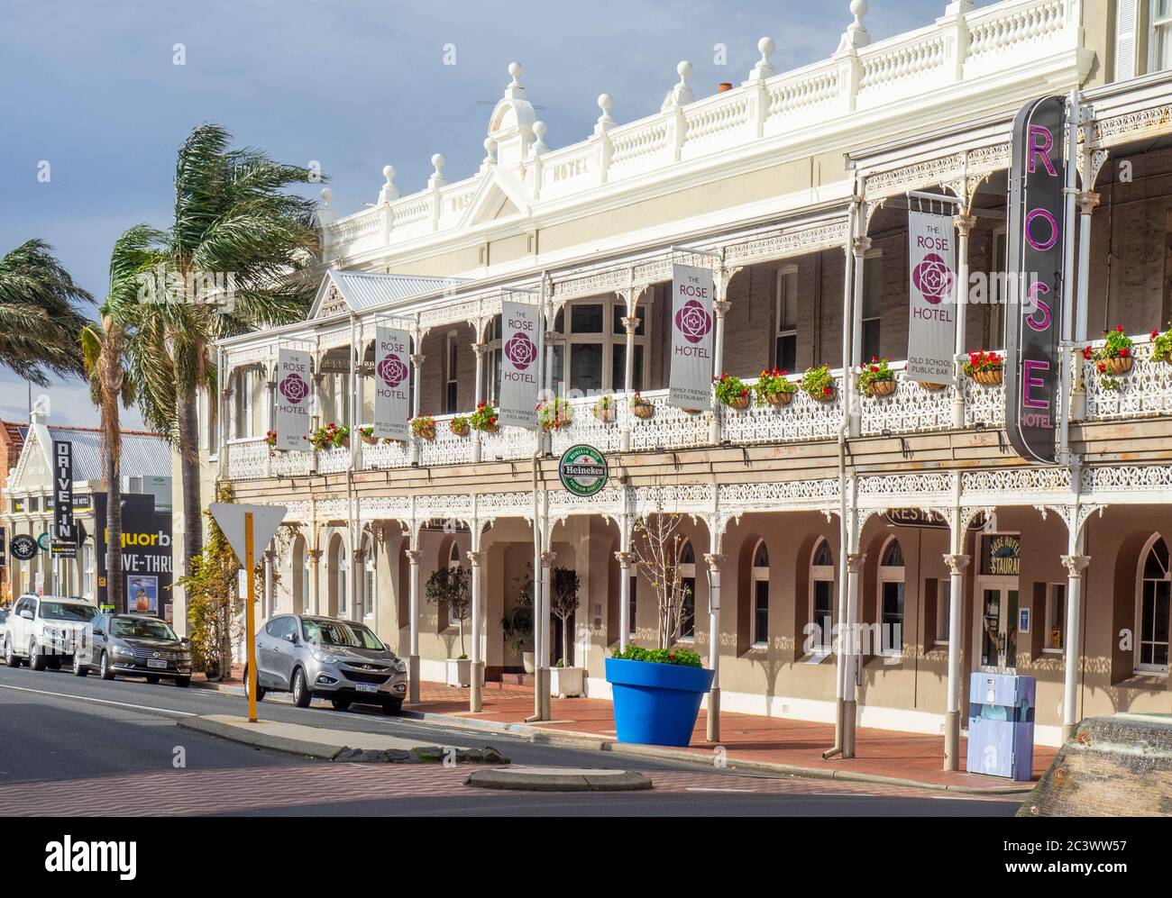 Colonial heritage building The Rose Hotel and Motel in Victoria Street ...