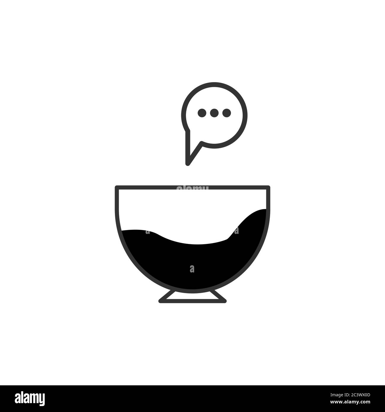 coffee chat vector design template illustration Stock Vector Image ...