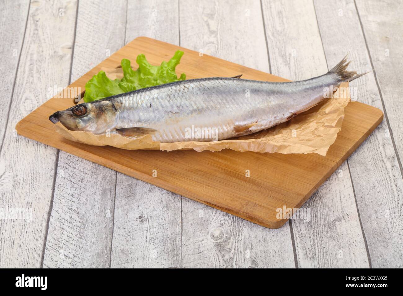 Salted herring fish ready for eat Stock Photo - Alamy