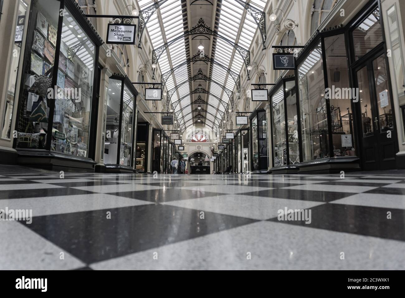 Melbourne Australia - March 14 2020; The Block Arcade interior mall in ...