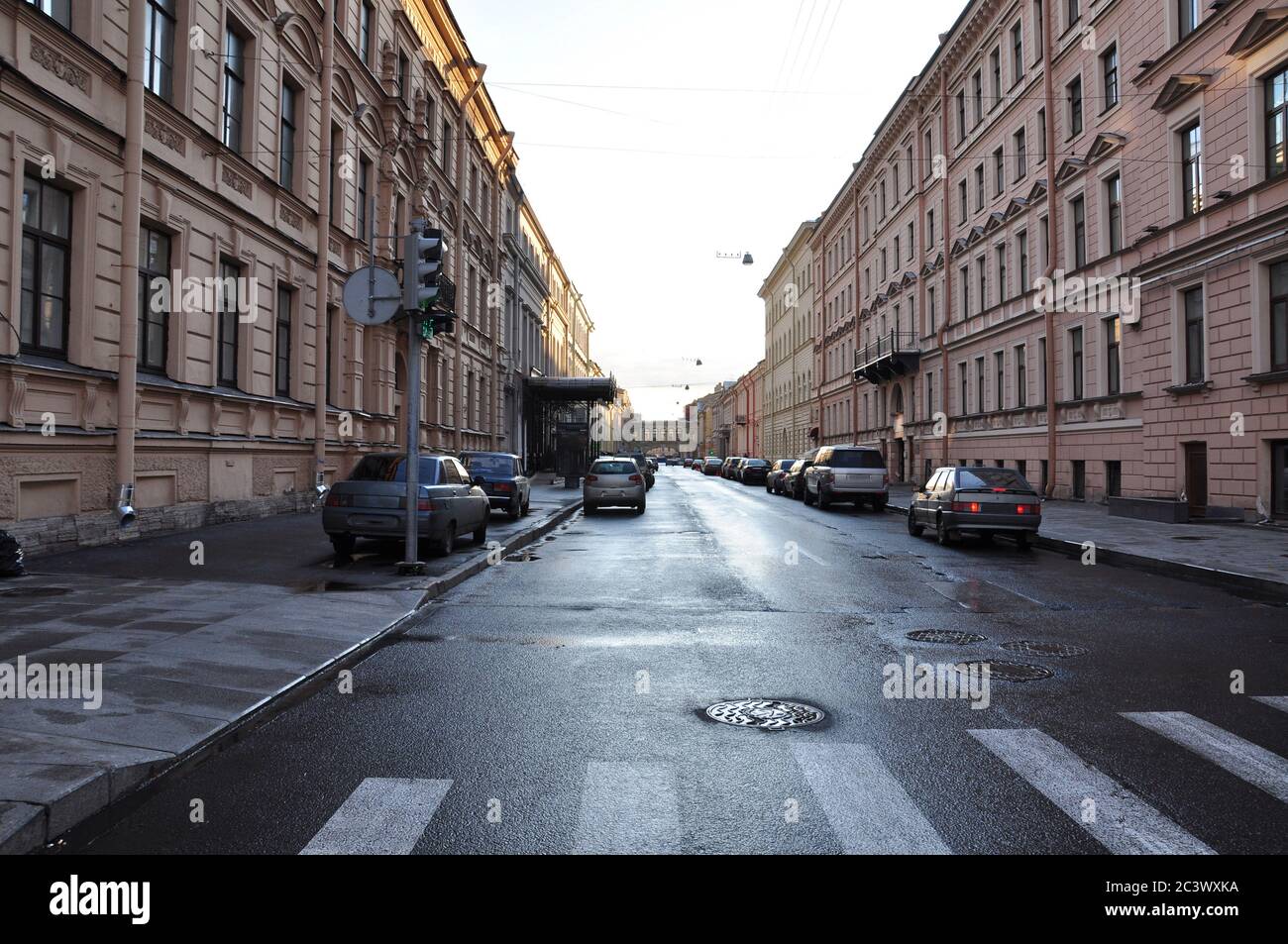 Empty City Street Morning