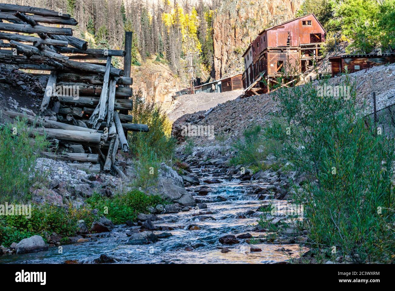 Old silver mine on the bachelor loop in Creede Colorado Stock Photo - Alamy