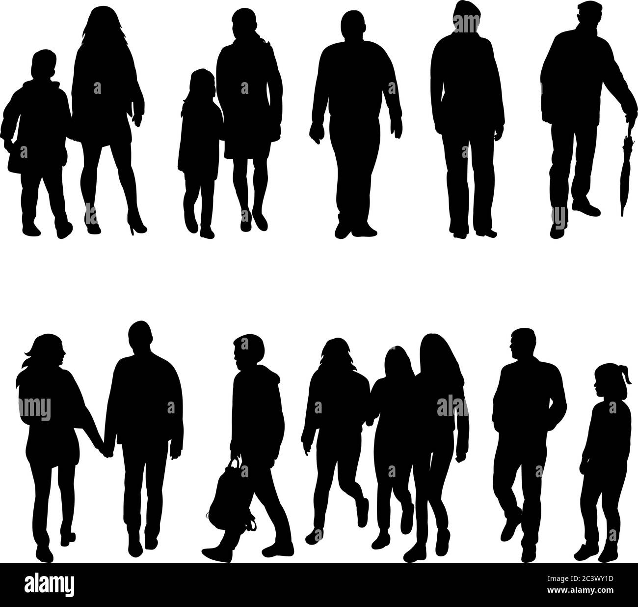 isolated silhouettes of people Stock Vector Image & Art - Alamy