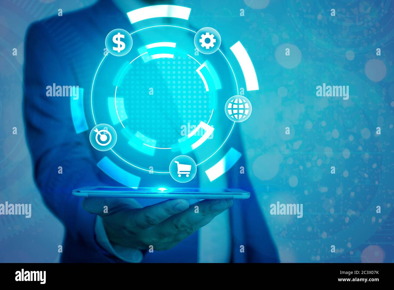 Information Digital Technology Network Connection Infographic Elements ...