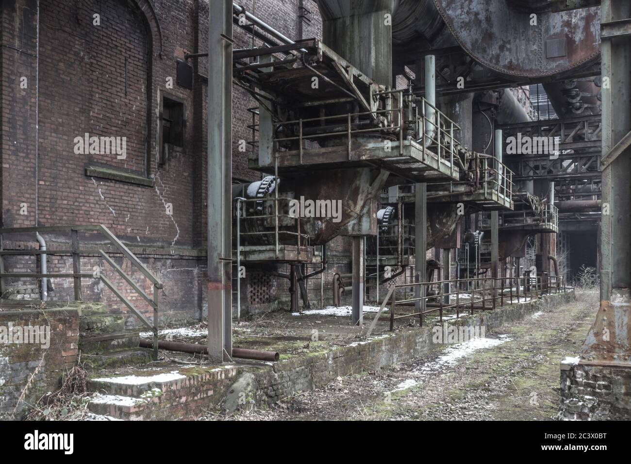 old abandoned steelworks factory Stock Photo - Alamy