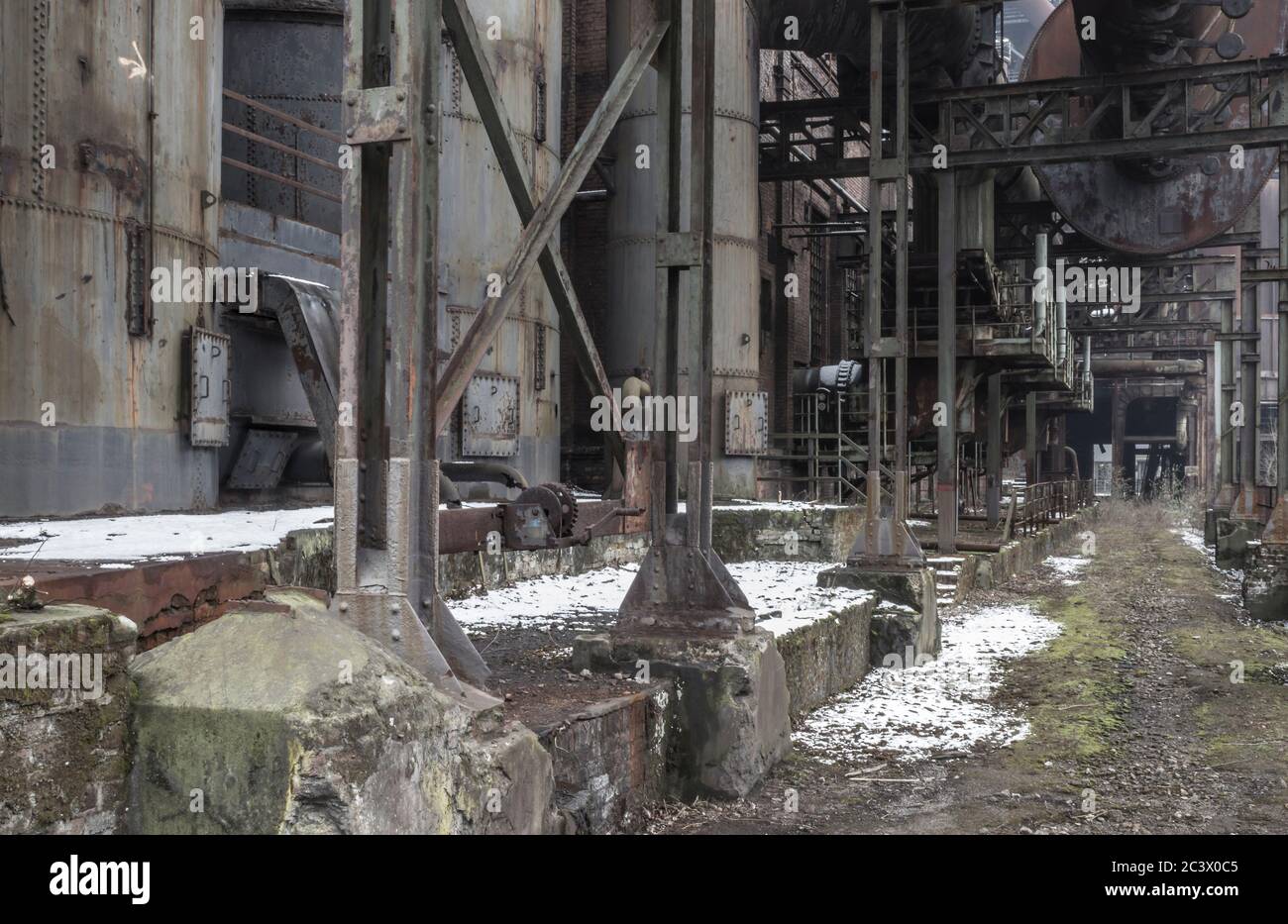 old abandoned steelworks factory Stock Photo - Alamy