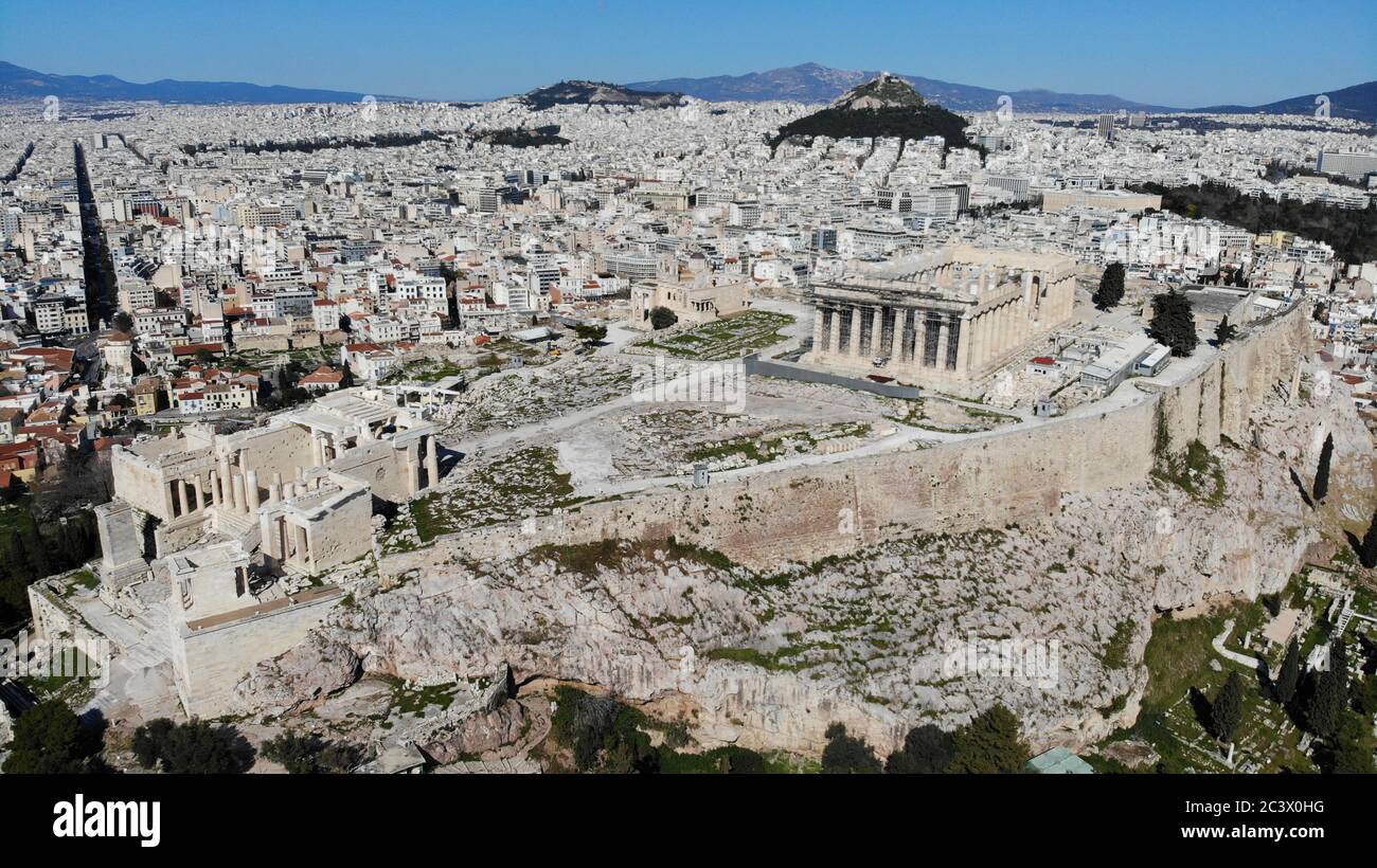 September 14, 2017, Athens, Attica, Greece: (EDITORS NOTE: image taken with a drone).An aerial ...
