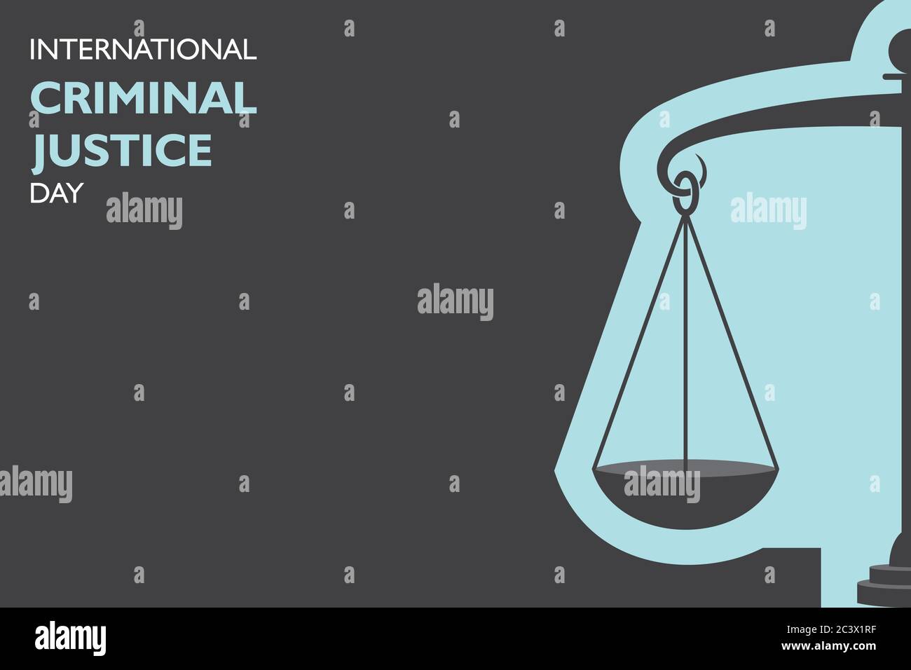 vector illustration for International Criminal Justice Day observed on ...