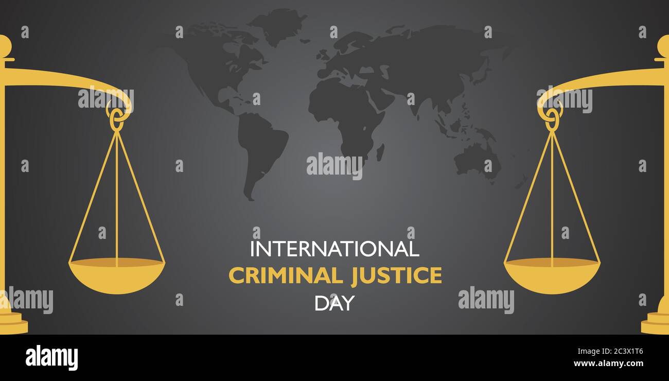 vector illustration for International Criminal Justice Day observed on ...