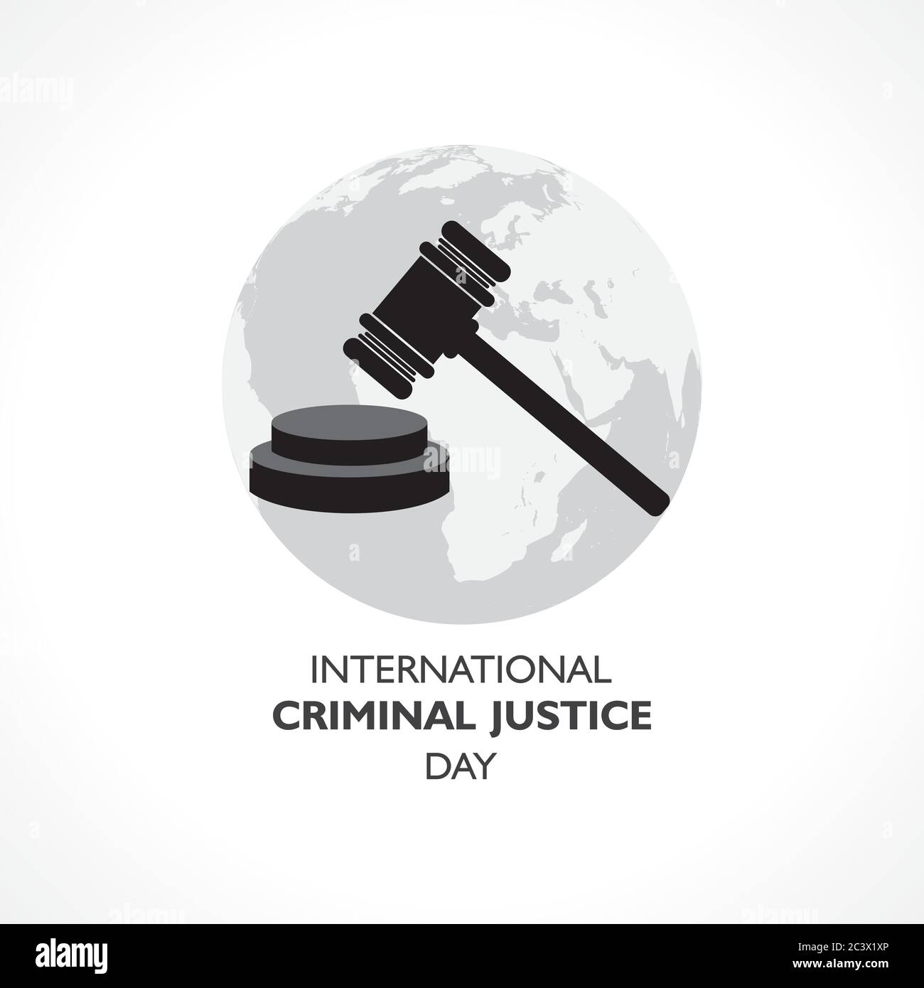 vector illustration for International Criminal Justice Day observed on ...
