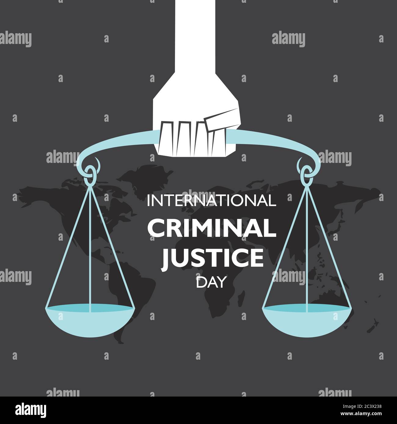 vector illustration for International Criminal Justice Day observed on ...