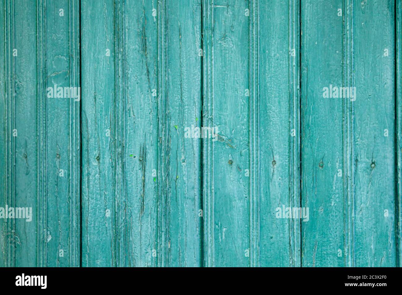 Blue painted wooden planks wall Stock Photo - Alamy