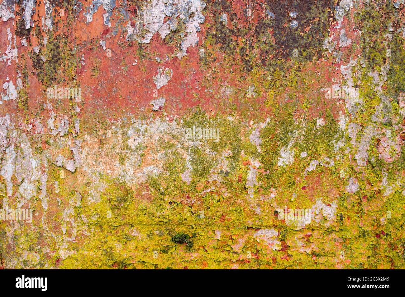 Old rusty wall with damp and peeling paint Stock Photo - Alamy