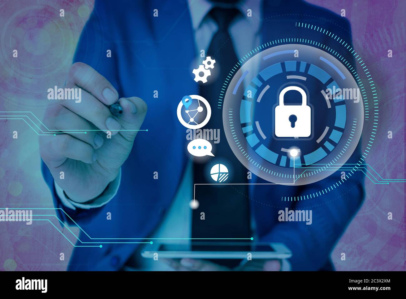 Graphics Padlock For Web Data Information Security Application System ...