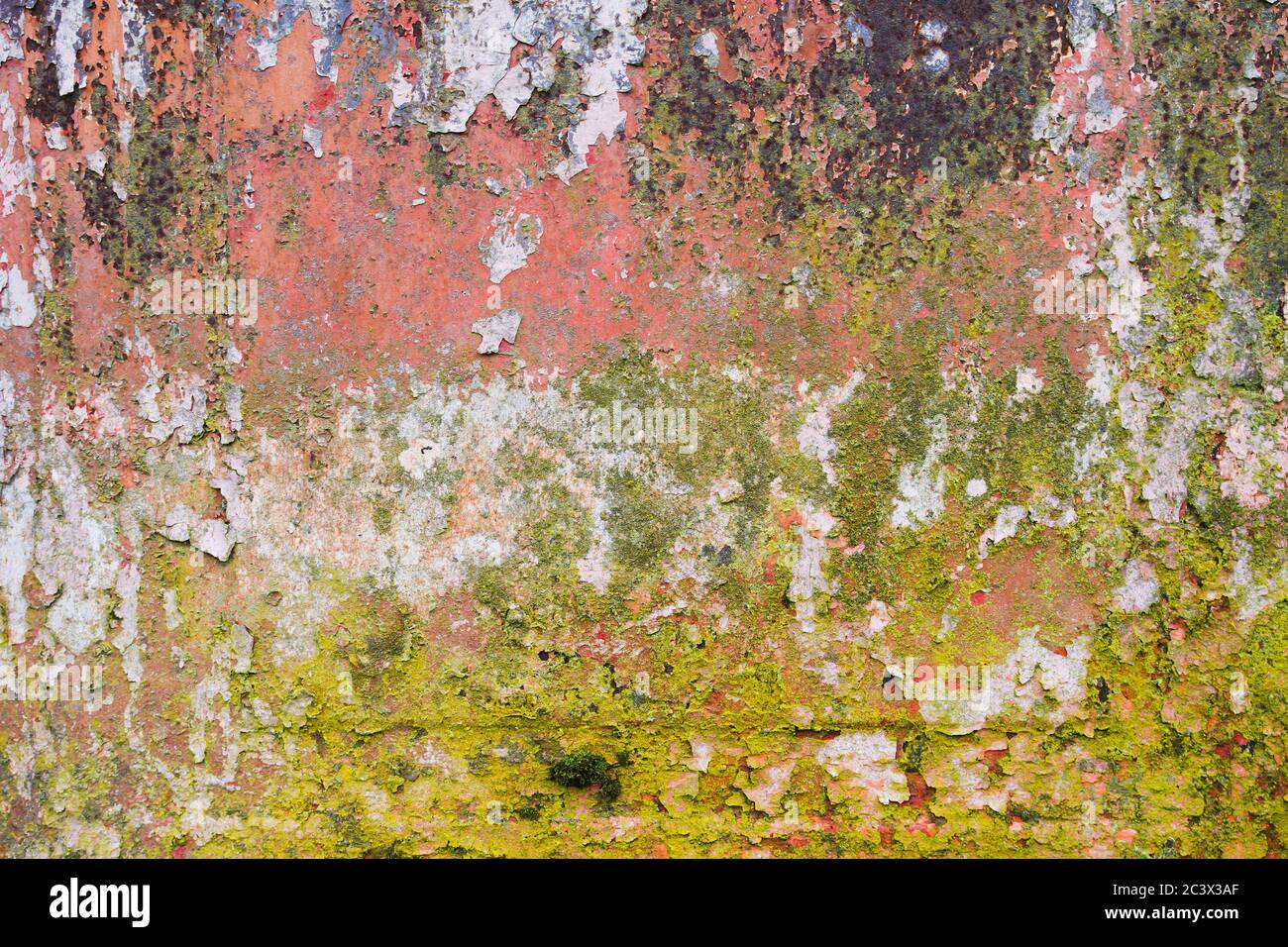 Old rusty wall with damp and peeling paint Stock Photo - Alamy