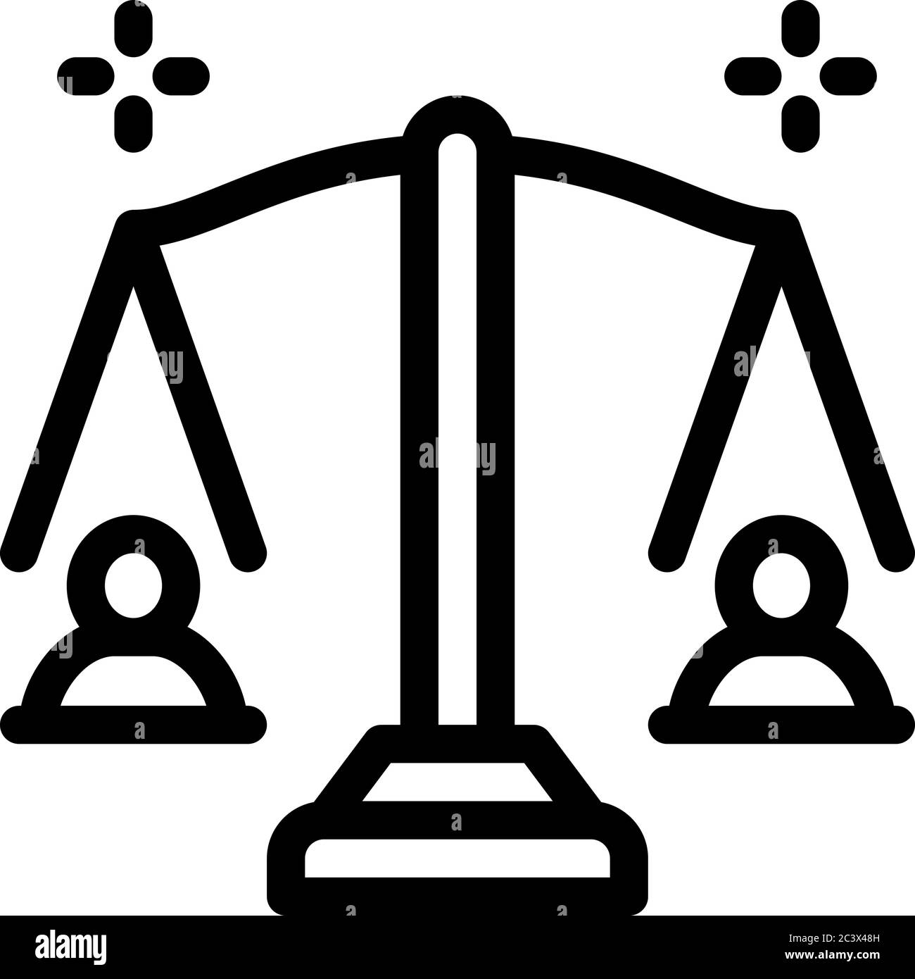 racial scales icon vector outline illustration Stock Vector Image & Art ...