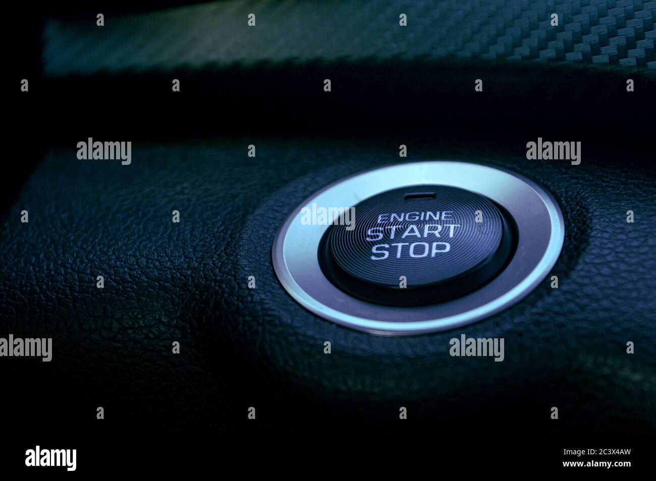 Luxury vehicles push to start ignition Stock Photo - Alamy