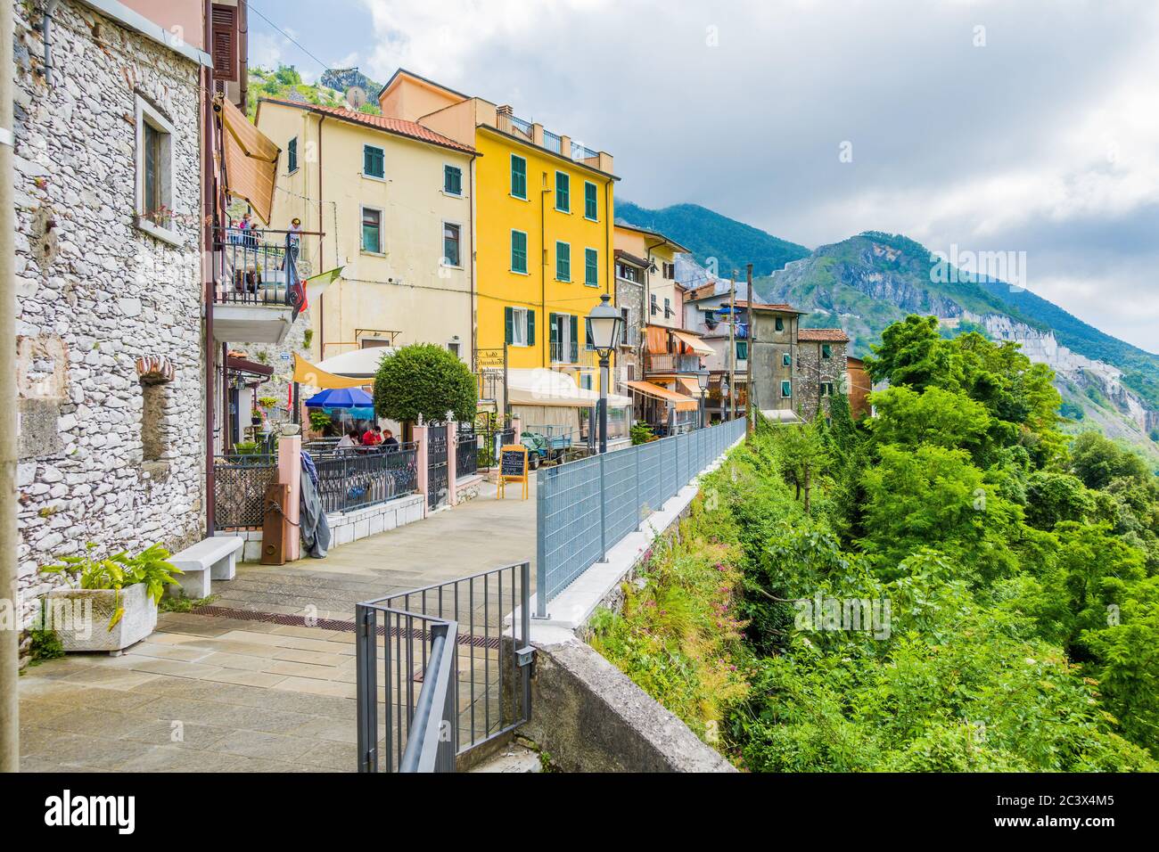 Colonnata alleys, Carrara, Italy, famous for marble extraction and pork ...