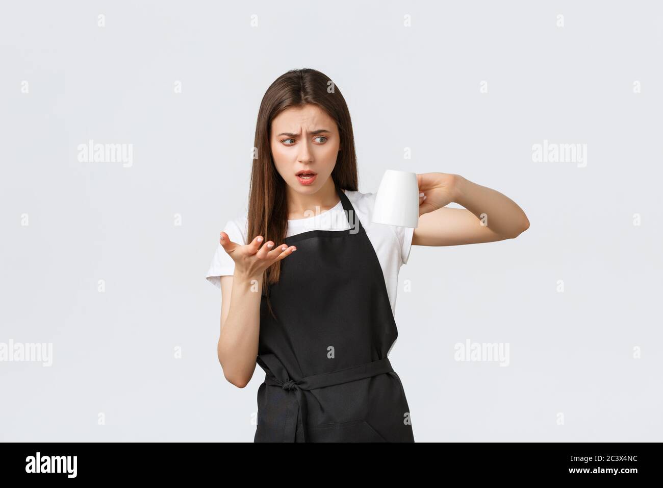 Grocery store employees, small business and coffee shops concept ...