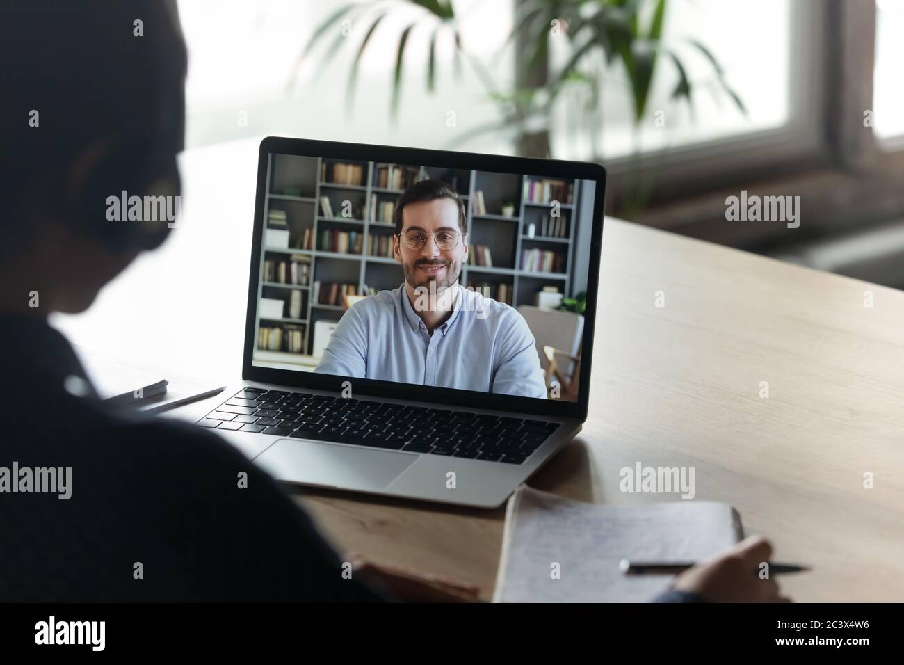 Applicant interview video call hi-res stock photography and images - Alamy